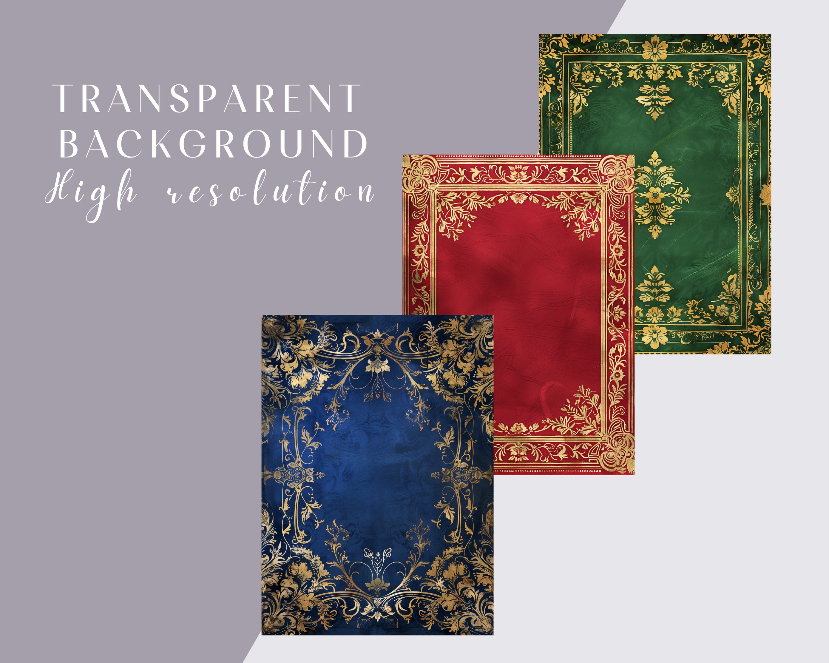 Ornate Gold Book Covers, Printable Decorative Book Covers 8.5 X 11 ...