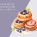 French Pastries Watercolor Clipart Bundle 20 PNG Gourmet Pastry Images ...