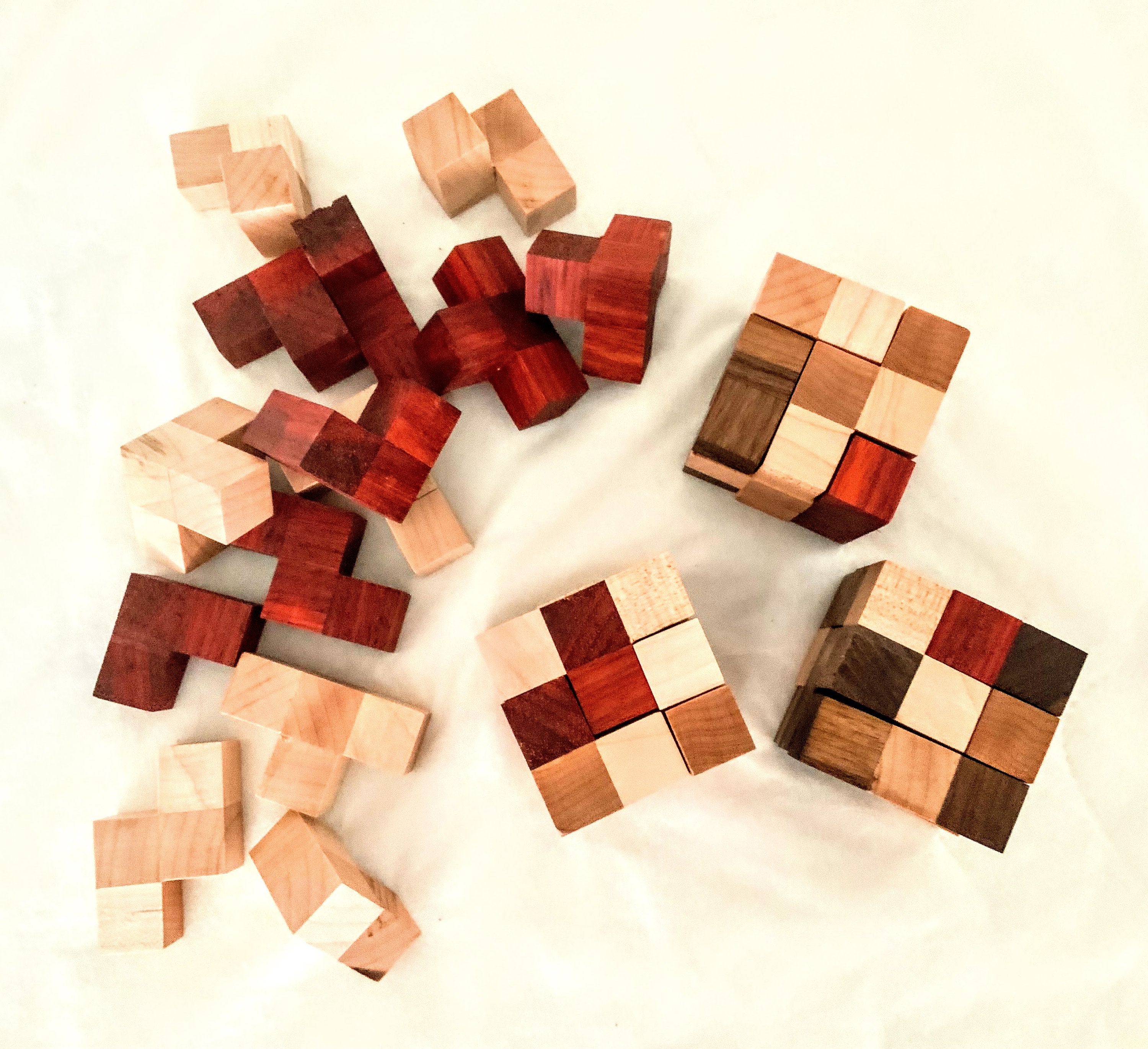 3x3 Handmade Wood Cube Puzzle Fun and Beautiful Brain Teaser - Etsy