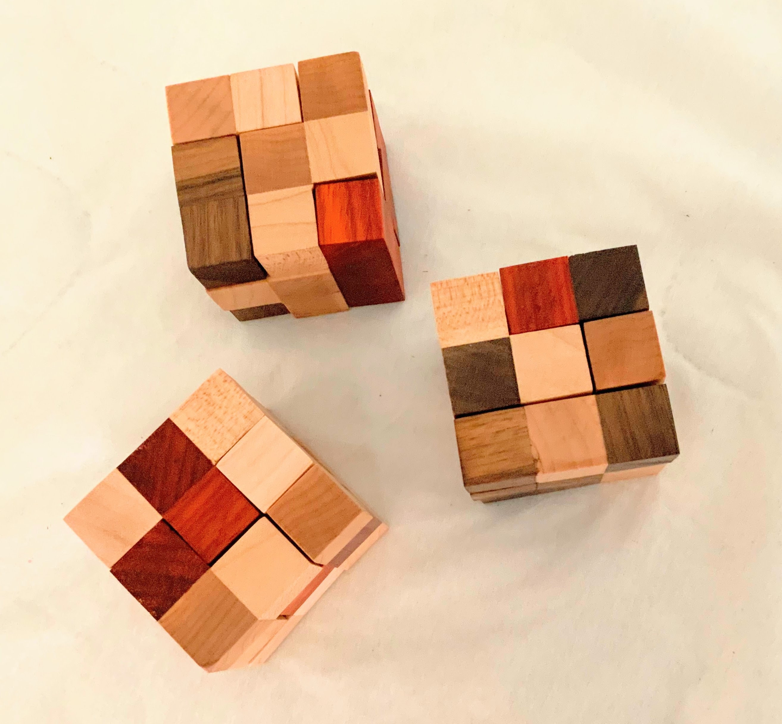 3x3 Handmade Wood Cube Puzzle Fun and Beautiful Brain Teaser - Etsy