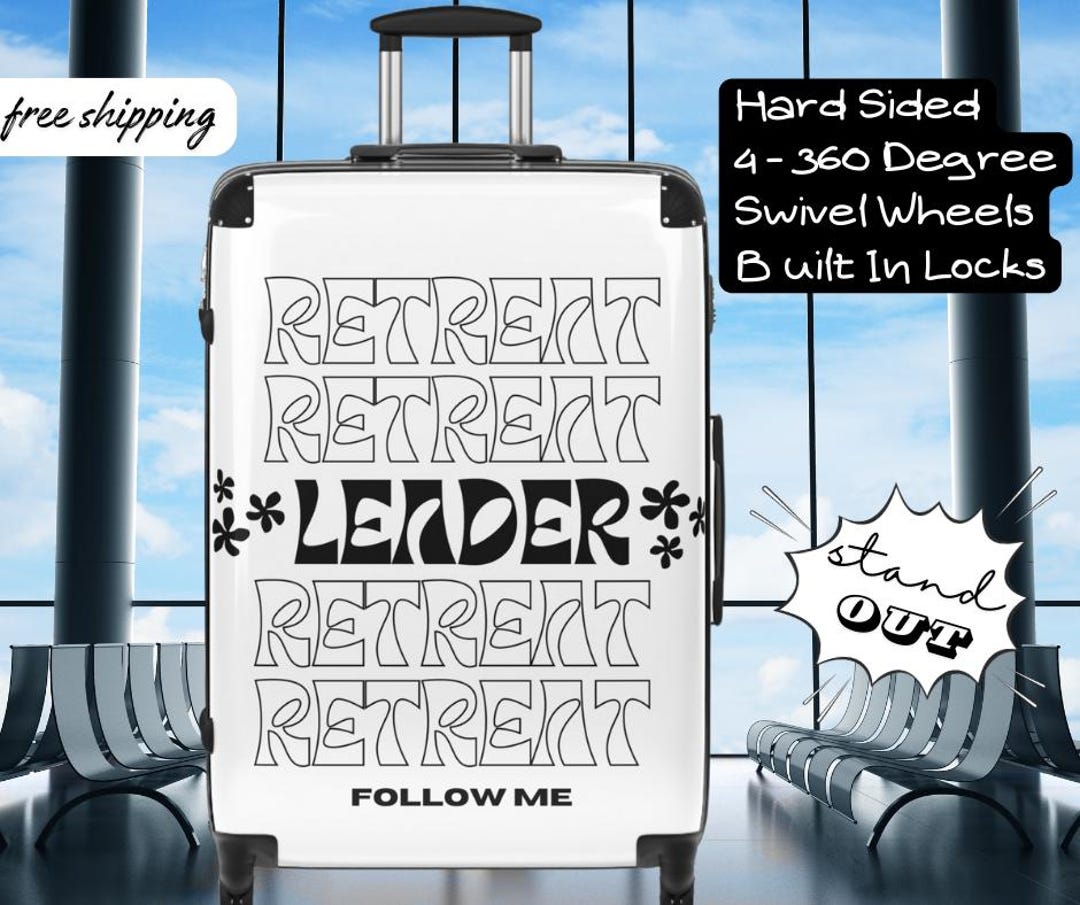 Retreat Leader Follow Me Cool Retro Black/white Rolling Luggage for ...