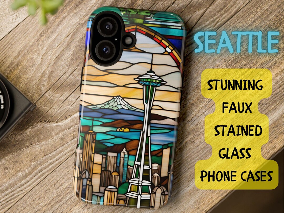 Phone Case Seattle Space Needle Skyline in Stained Glass Tough ...