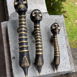 Gothic Skull Door Handle Bronze Skeleton Grip Dark Decor for Home Bar ...