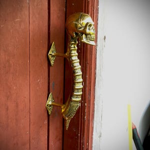 Gothic Skull Door Handle Bronze Skeleton Grip Dark Decor for Home Bar ...