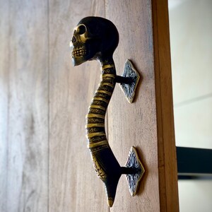 Gothic Skull Door Handle Bronze Skeleton Grip Dark Decor for Home Bar ...