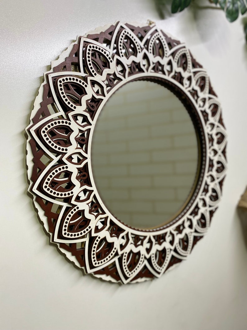 Handcrafted Round Mandala Mirror With Intricate Frame - Etsy