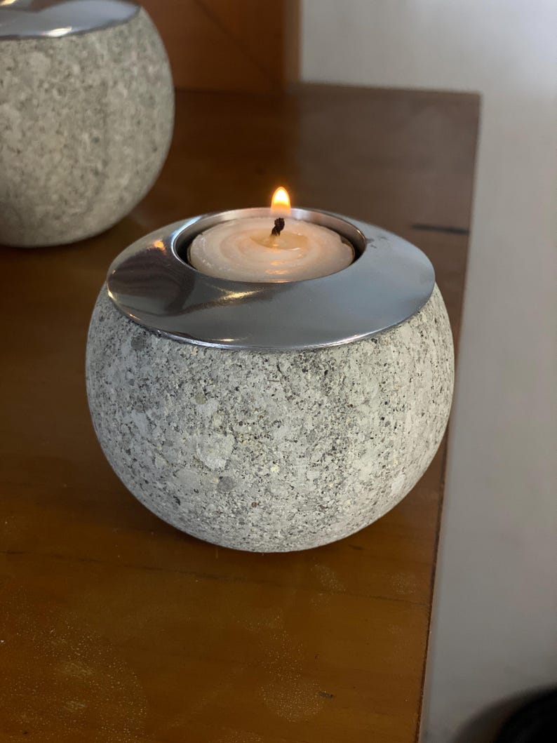 Minimalist Sandstone Candle Holders Hand Carved Natural Stone Zen Decor ...