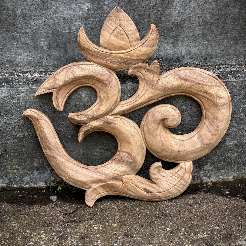 Wooden Wall Art Om - Etsy