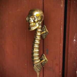 Gothic Skull Door Handle Bronze Skeleton Grip Dark Decor for Home Bar ...