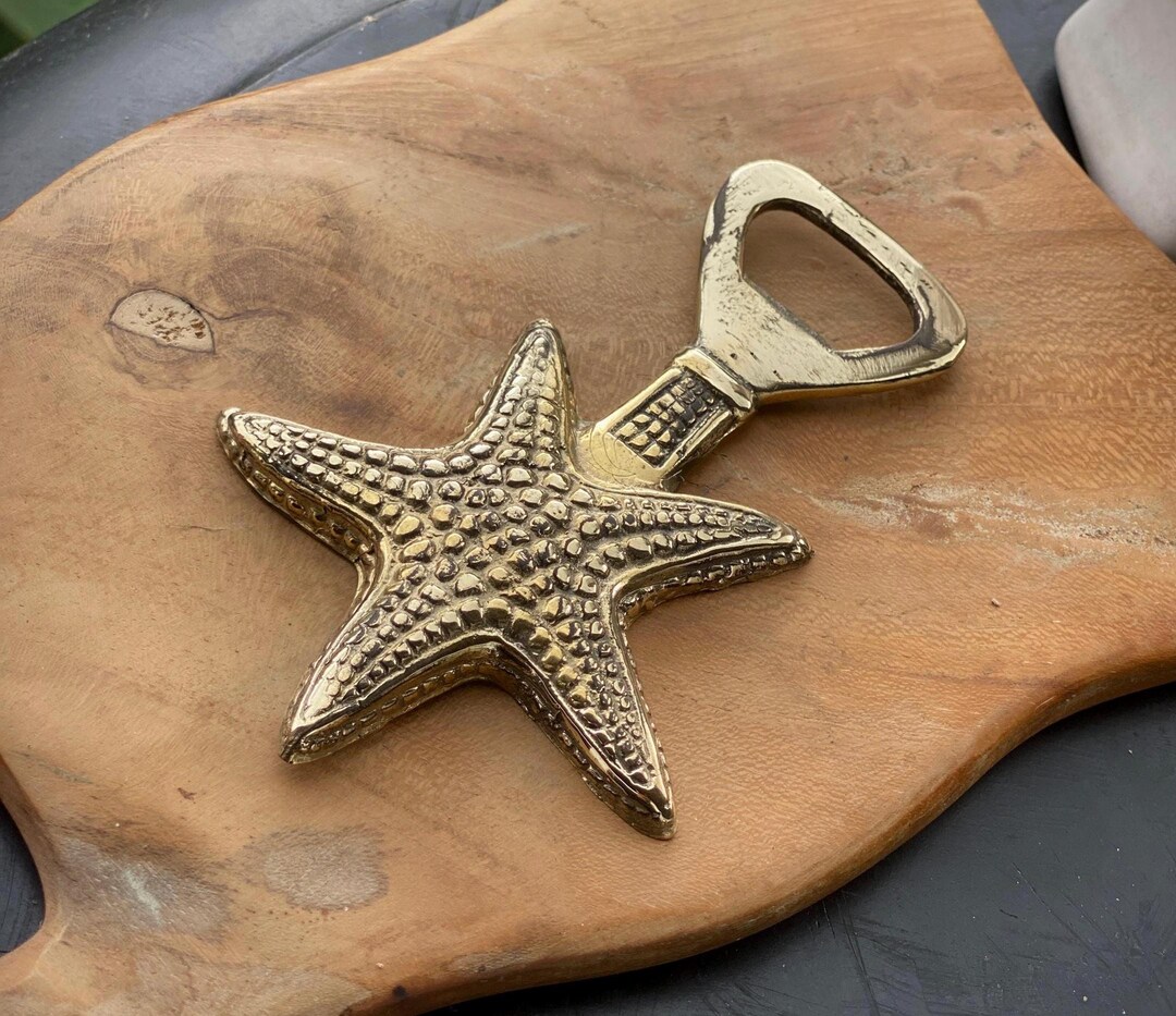Brass Starfish Bottle Opener Nautical Bar Tool Coastal Decor - Etsy
