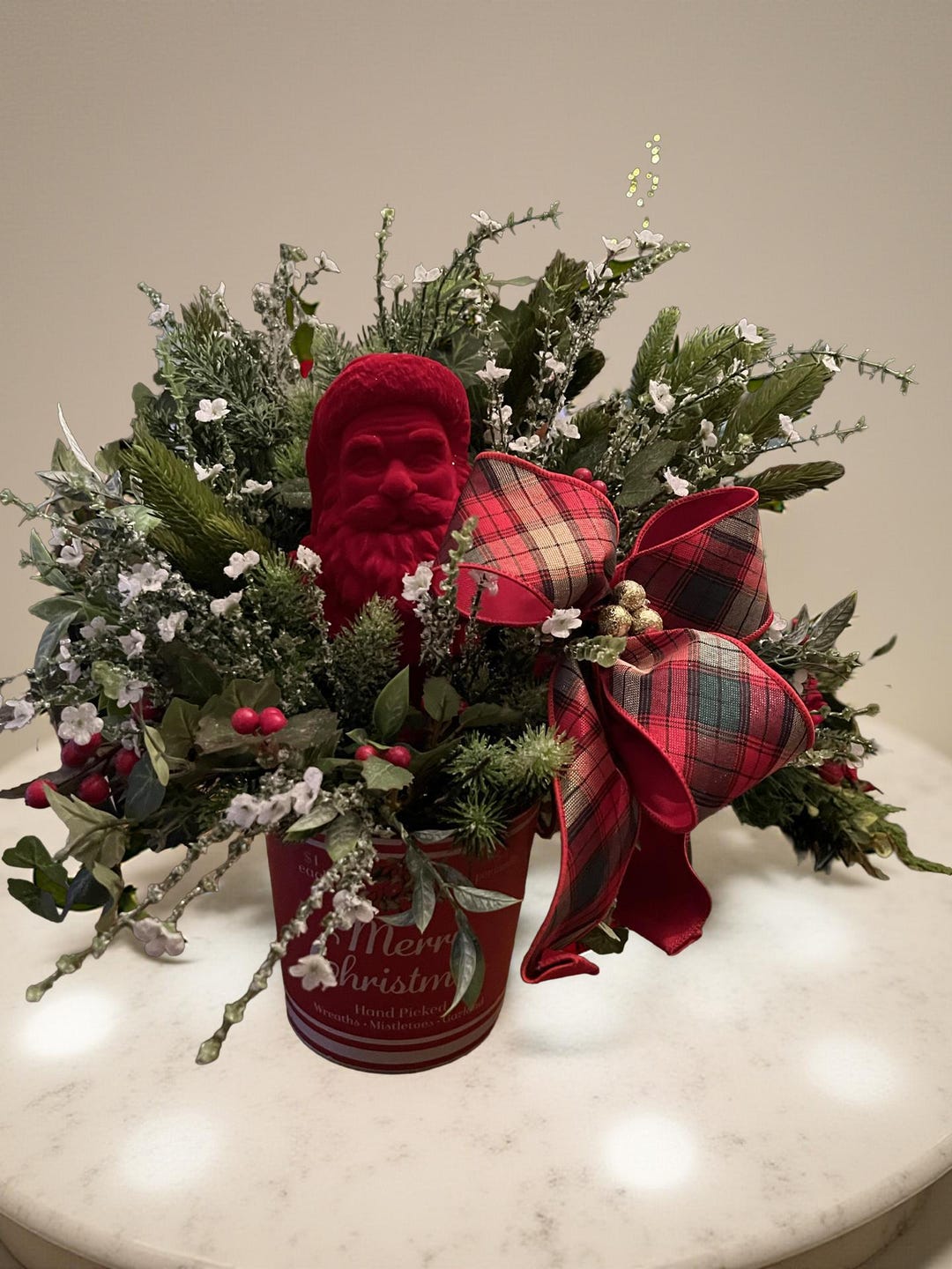 Santa Christmas Arrangement - Etsy