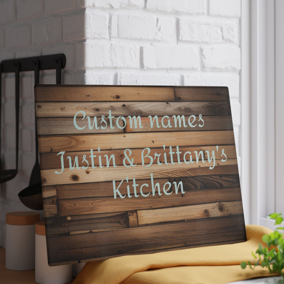 Custom Glass Cutting Board, Engraved Glass Wedding Cutting Board ...