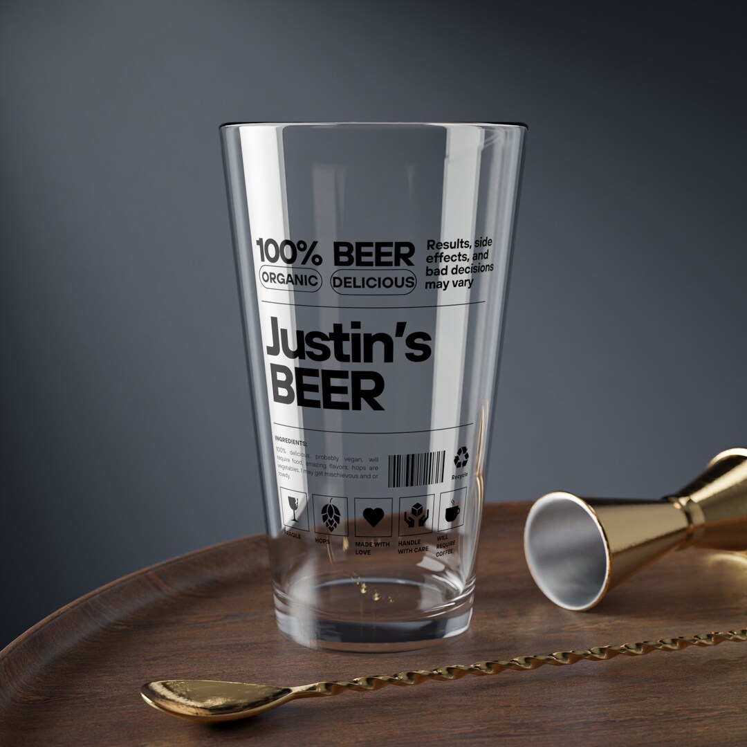 Personalized Beer Mug for Him Funny Beer Mug for Guy Beer Glass for Bar ...