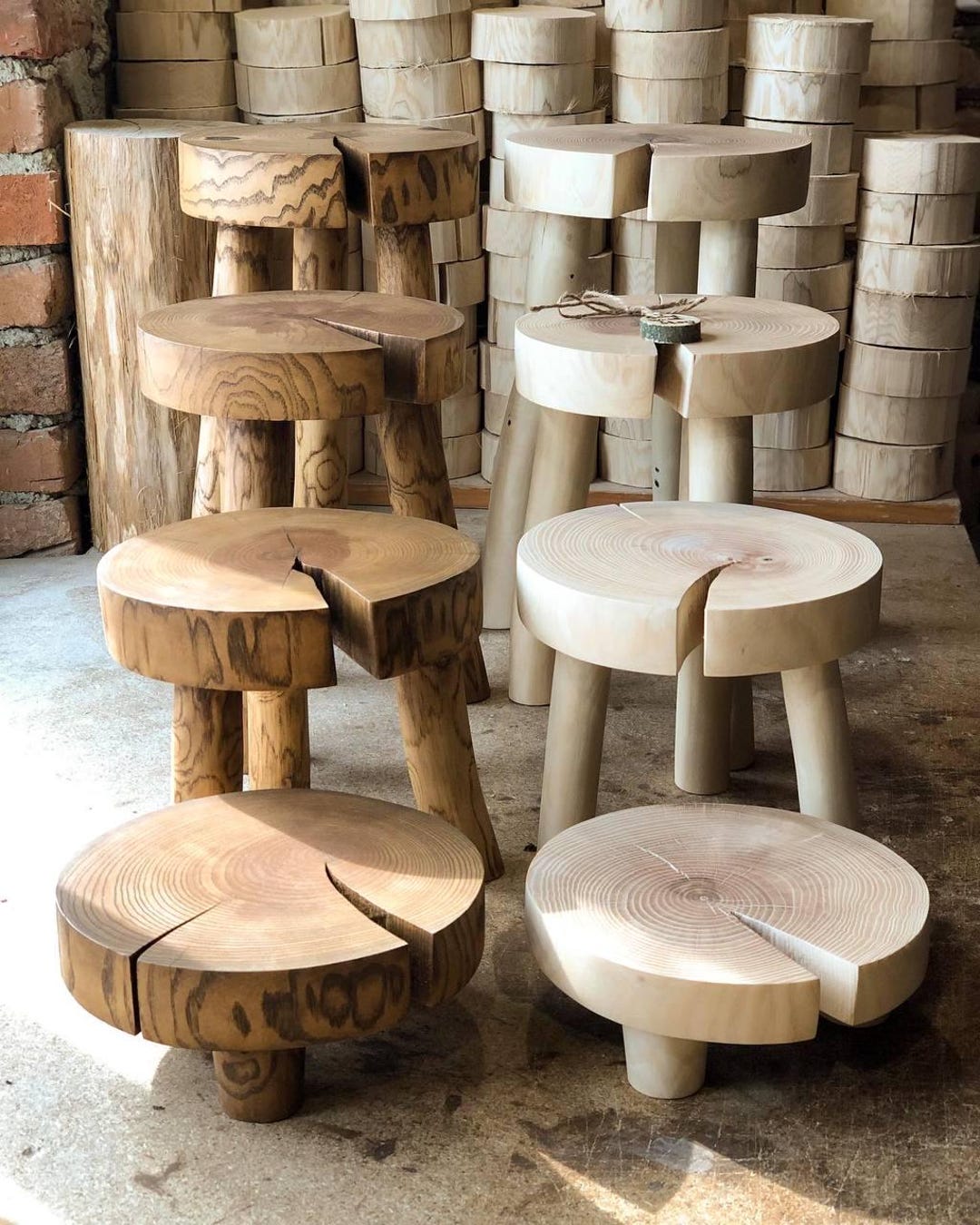 Multifunctional Eco Wooden Stand in 4 Sizes Clear & Brown Wood ...