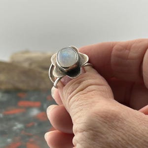 Moon Flower Ring - Etsy