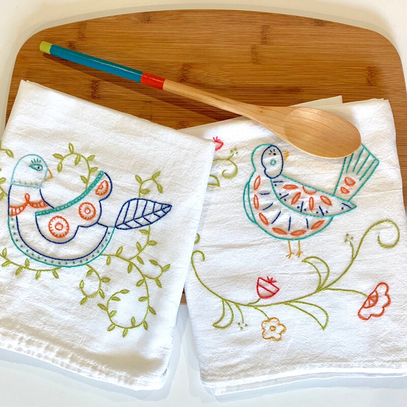 Bird Dish Towels - Etsy