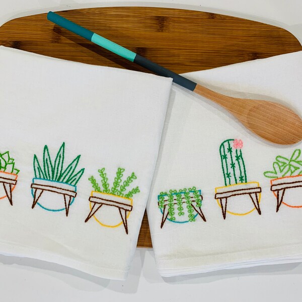Embroidered Dish Towels - Etsy