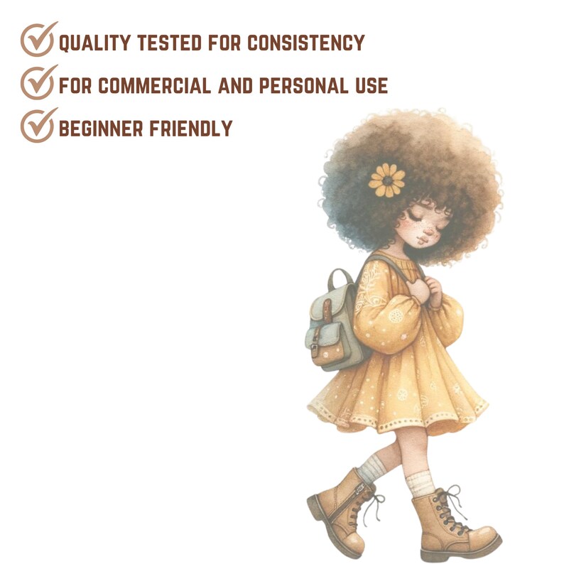 DALLE 3 Prompt Cute Boho Girls, Ai Prompt, Chat GPT Prompt, Watercolor ...