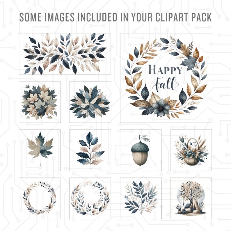 Fall Boho Clipart, Boho Clipart Bundle, Autumn Clipart, Cozy Fall ...