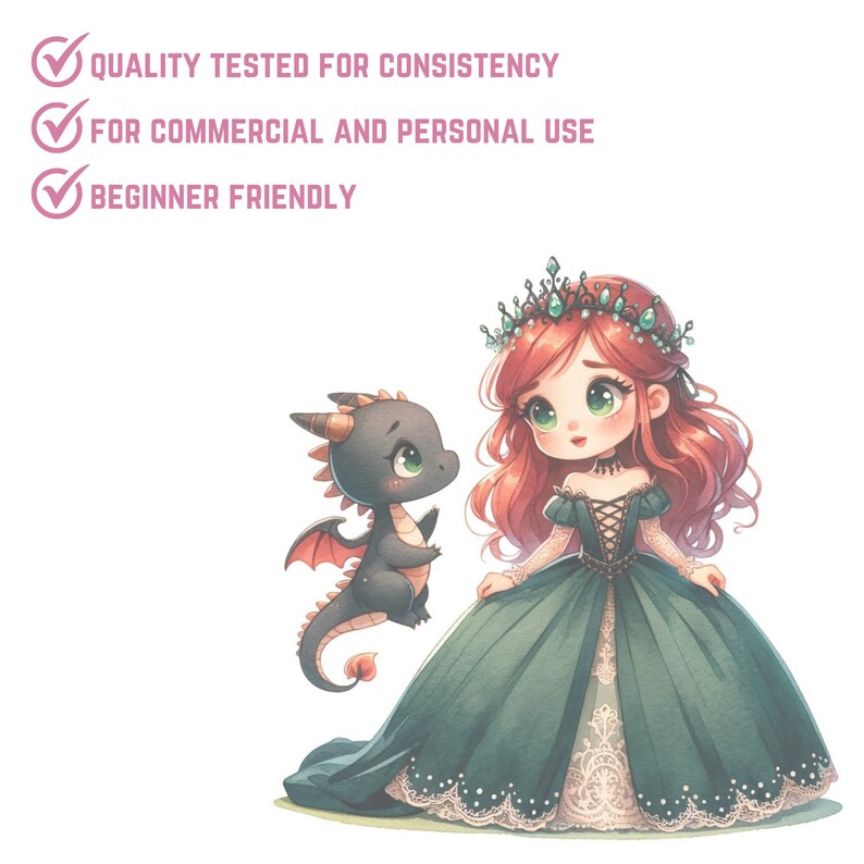 DALLE 3 Prompt Cute Princess, Ai Prompt, Chat GPT Prompt, Watercolor ...