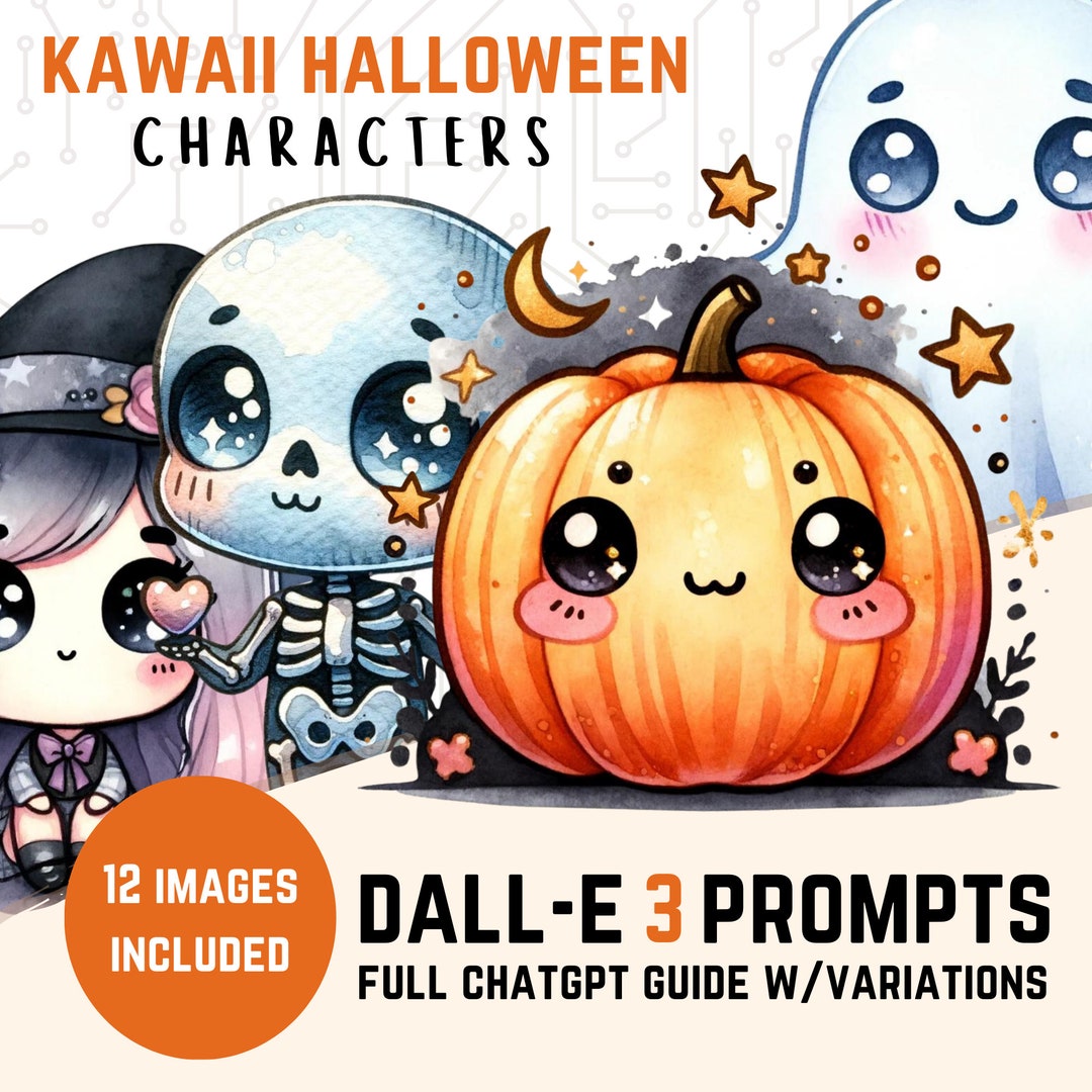 DALLE 3 Prompt Kawaii Halloween Characters, Ai Prompt, Chat GPT Prompt ...