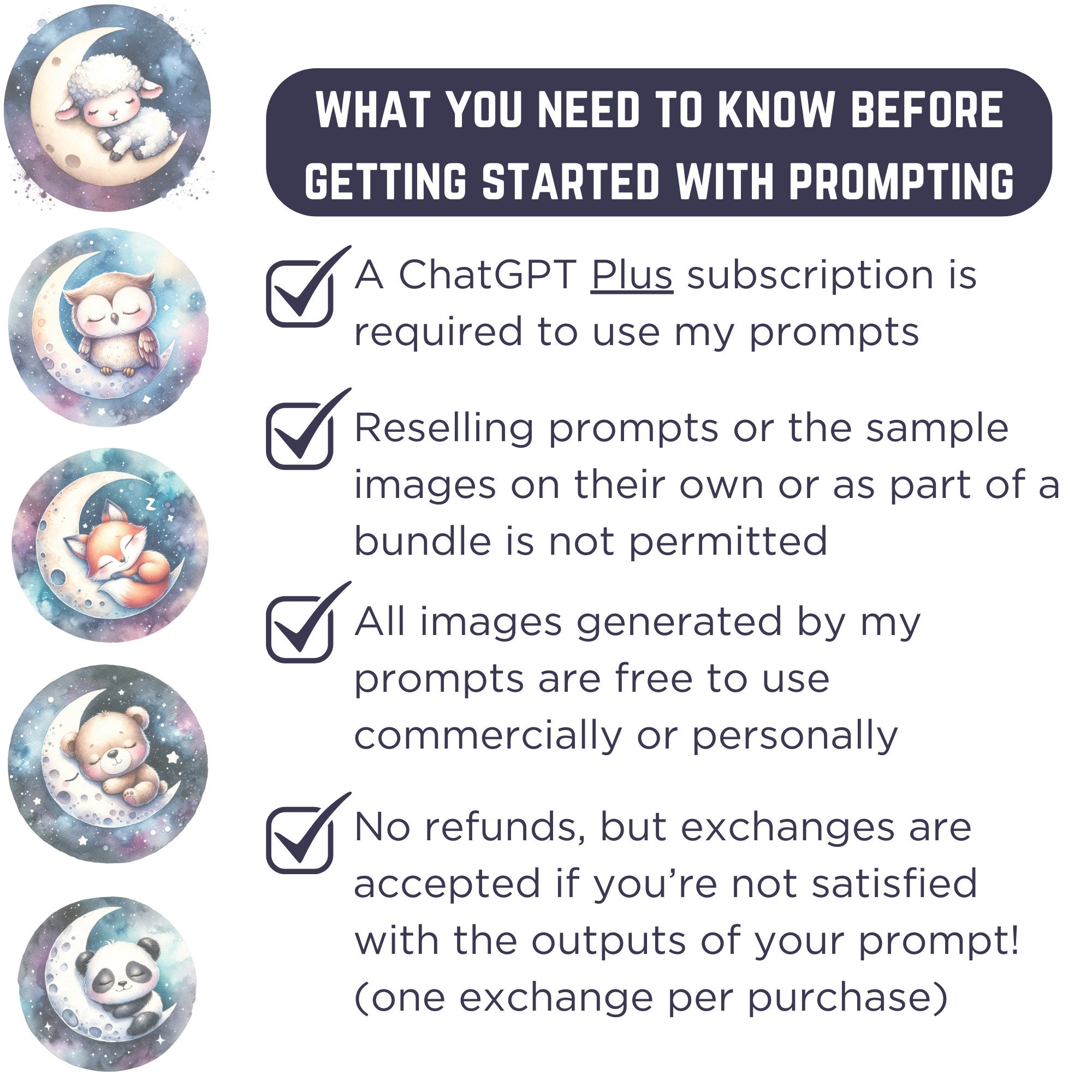 DALLE 3 Cute Character Icons, Ai Prompt, Chatgpt Prompt, Watercolor ...