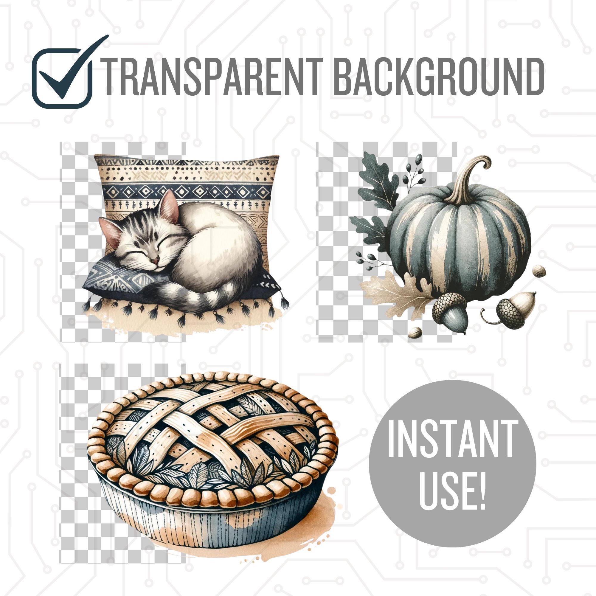 Fall Boho Clipart, Boho Clipart Bundle, Autumn Clipart, Cozy Fall ...