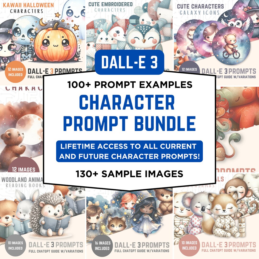 DALLE 3 Character Prompt Bundle, Ai Prompt, Chat GPT Prompt, Watercolor ...