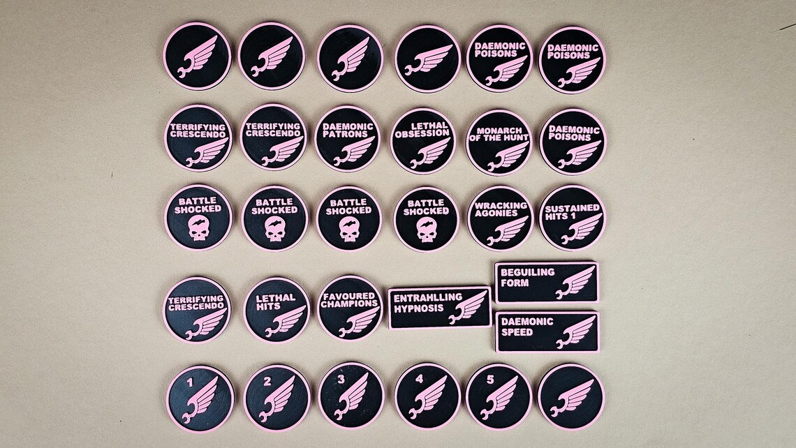 Emperors Children Token Set | Warhammer 40k Tokens - Etsy