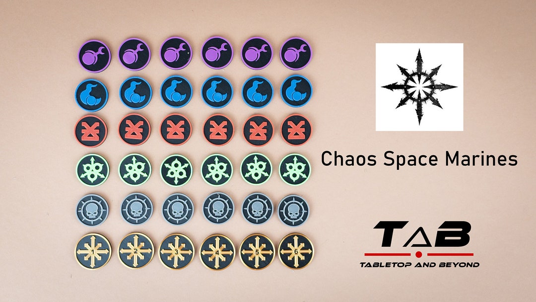 Chaos Space Marines Token Set Warhammer 40k CSM Token - Etsy.de