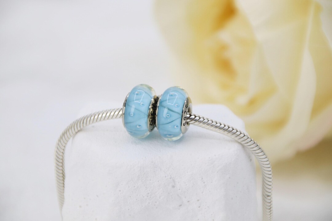New Murano Glass Charm Blue Triangle Decoration Beads for Pandora ...