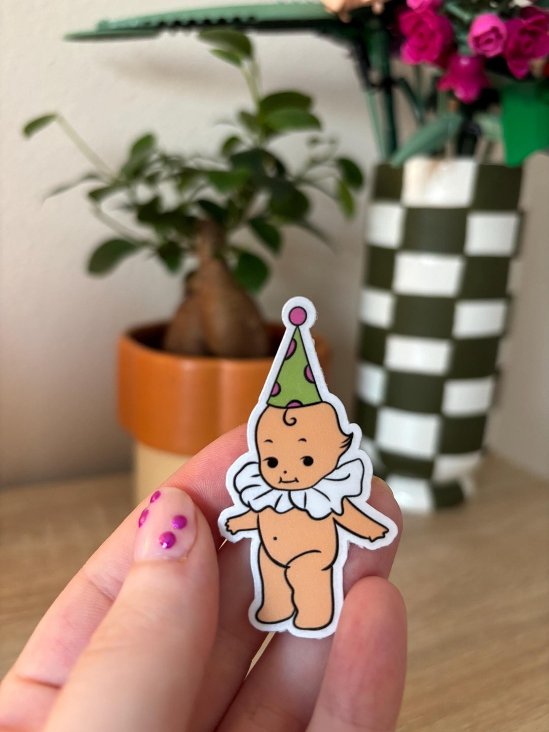 Cute Kewpie Clown Sticker - Etsy