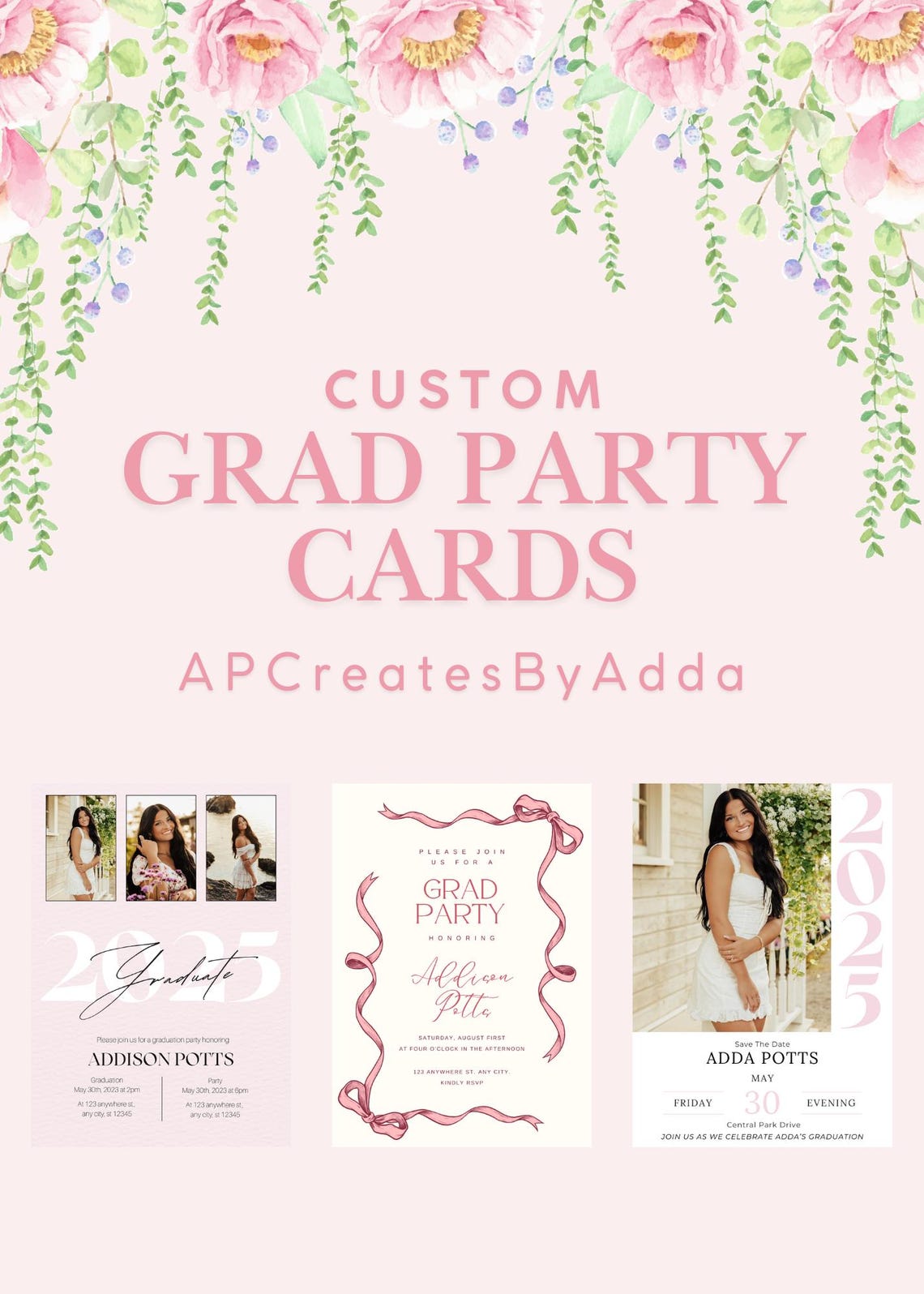 Custom Graduation Party Cards - Etsy