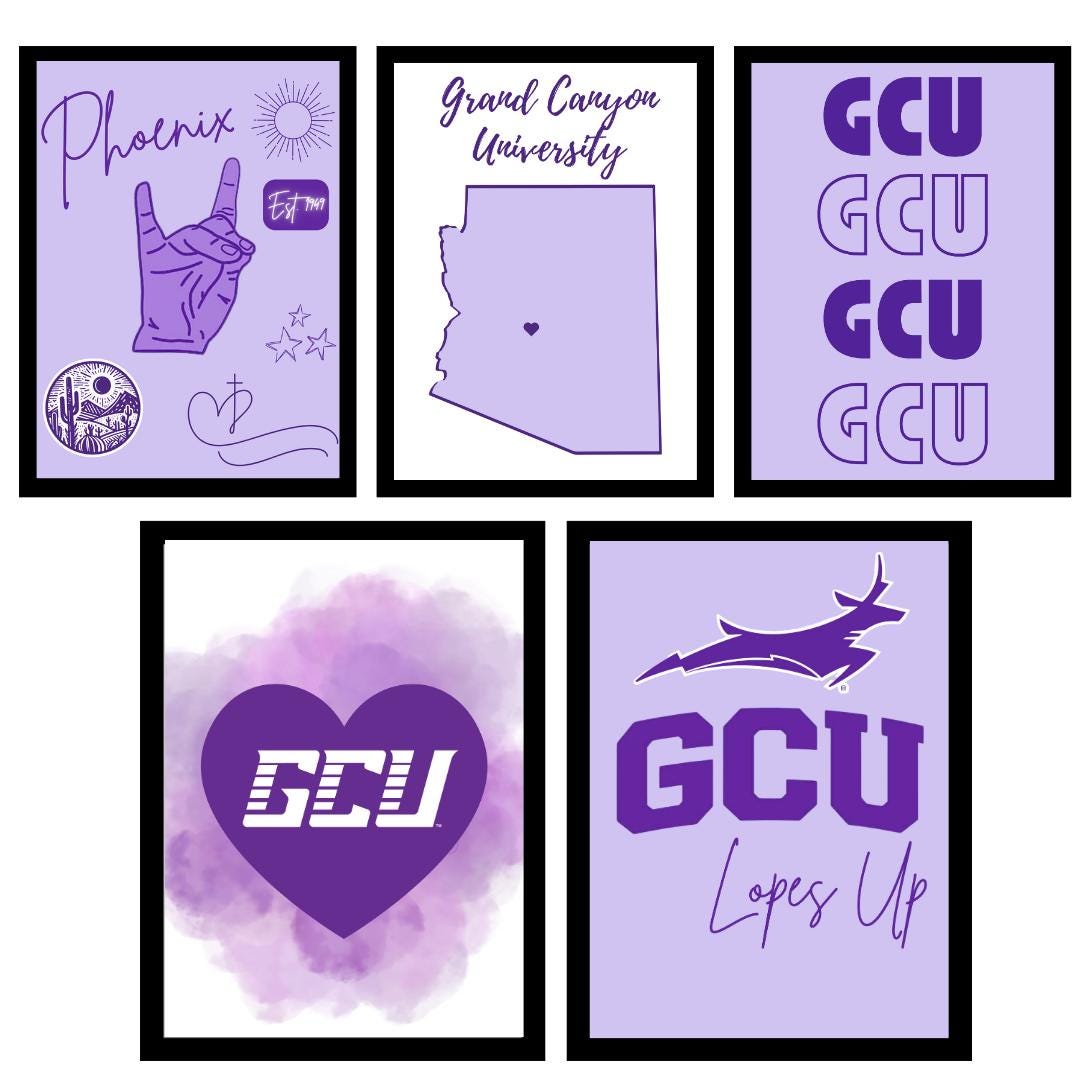 Gcu/grand Canyon University Dorm Wall Prints - Etsy