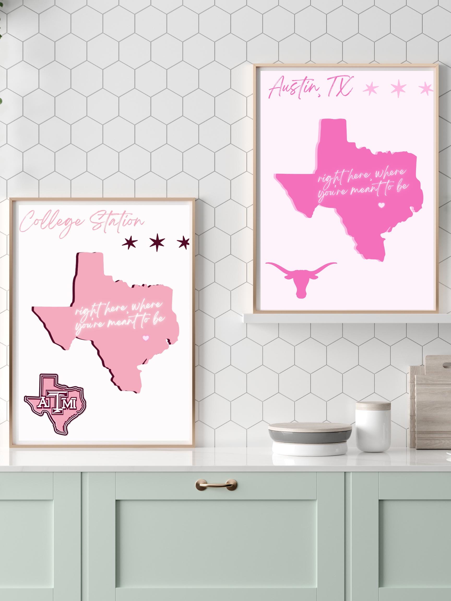 Custom College Wall Art for Dorm - Etsy