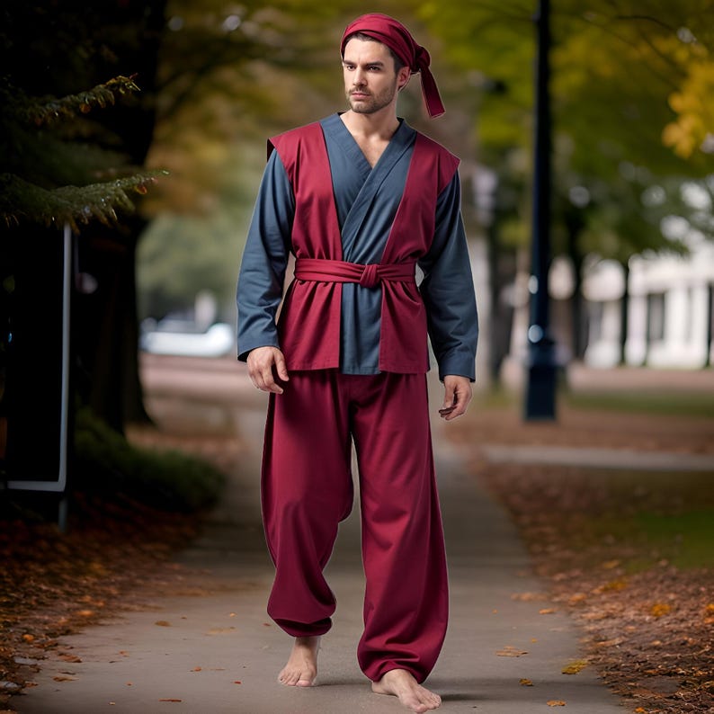 Adult Halloween Pirate Costumes for Men Captain Renaissance Viking ...