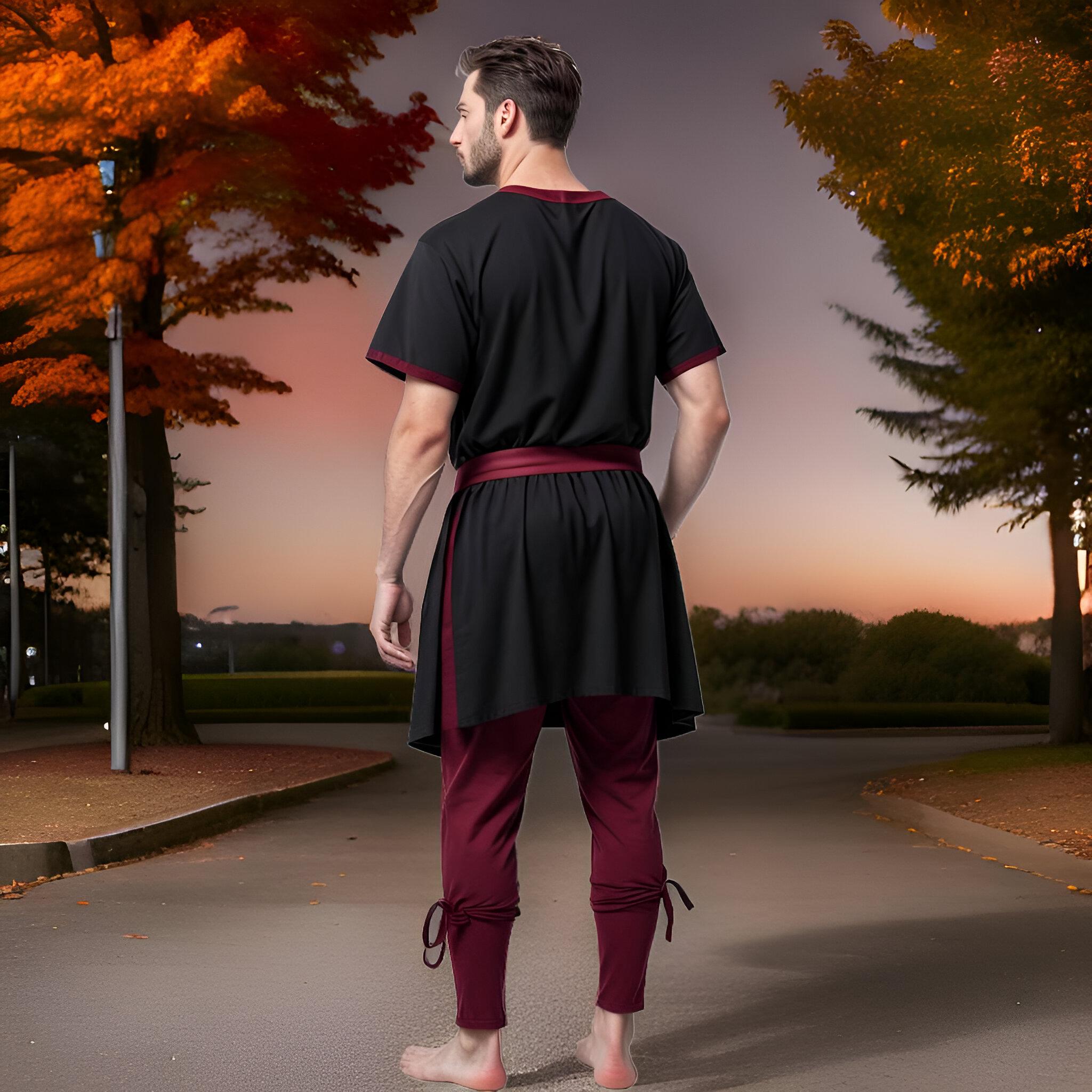 Mens Medieval Pirate Tunic Knight Warrior Pirate Shirt Renaissance ...