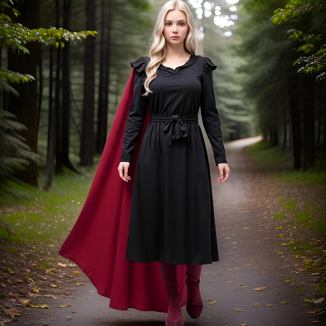 Renaissance Women Hunter Costume Long Sleeve Vintage Cosplay Dress ...