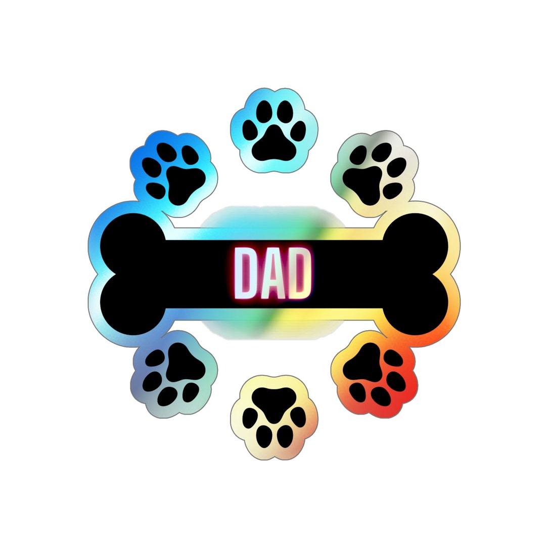 Dad Paw Print Wall Art Dog Paw Tribute Home Decor Perfect Father's Day ...