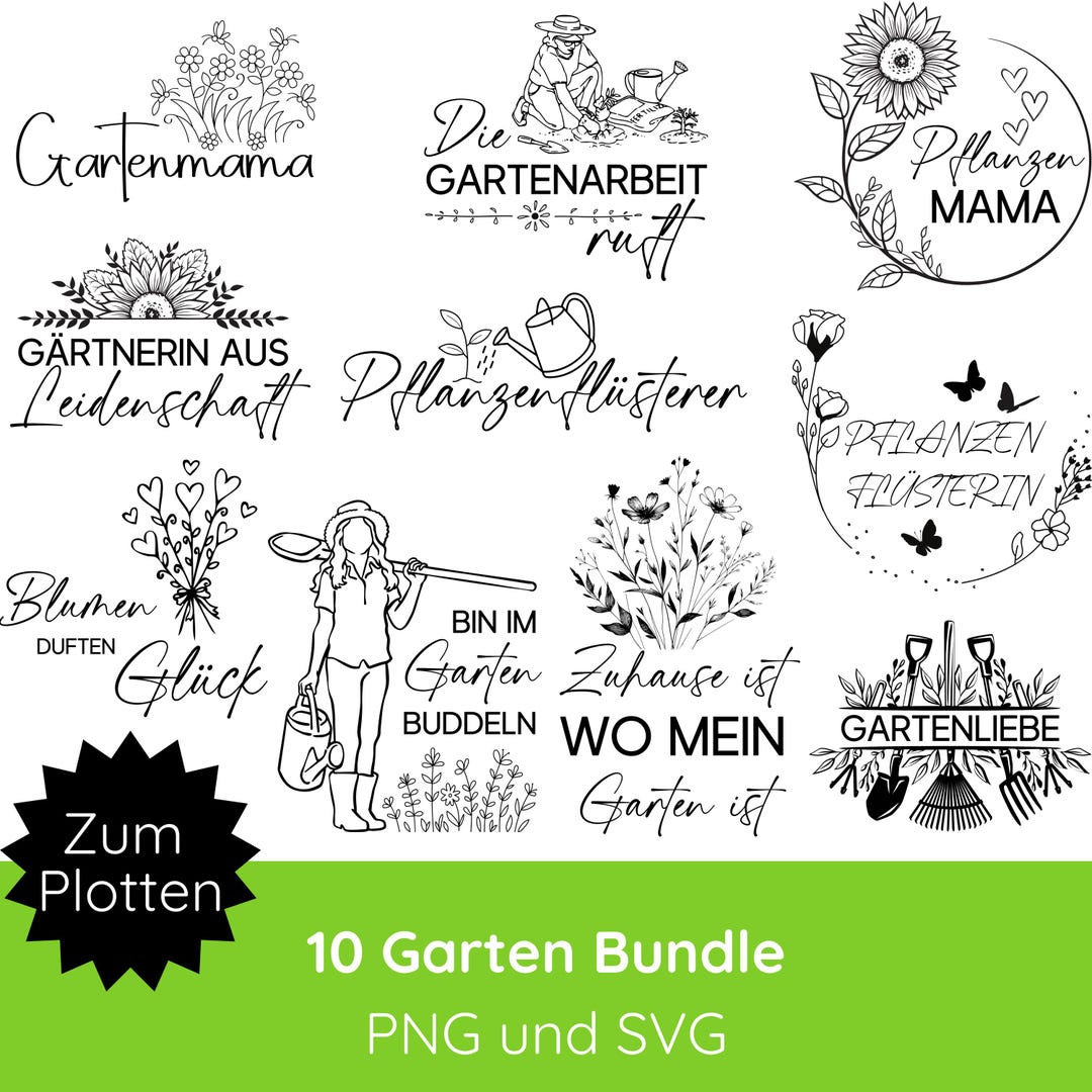 Fichier plotter Garden Bundle SVG PNG · Spring SVG · Décoration de ...