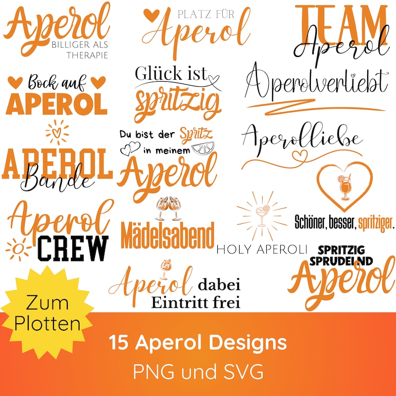 Aperol spritz plotterdatei - Etsy.de