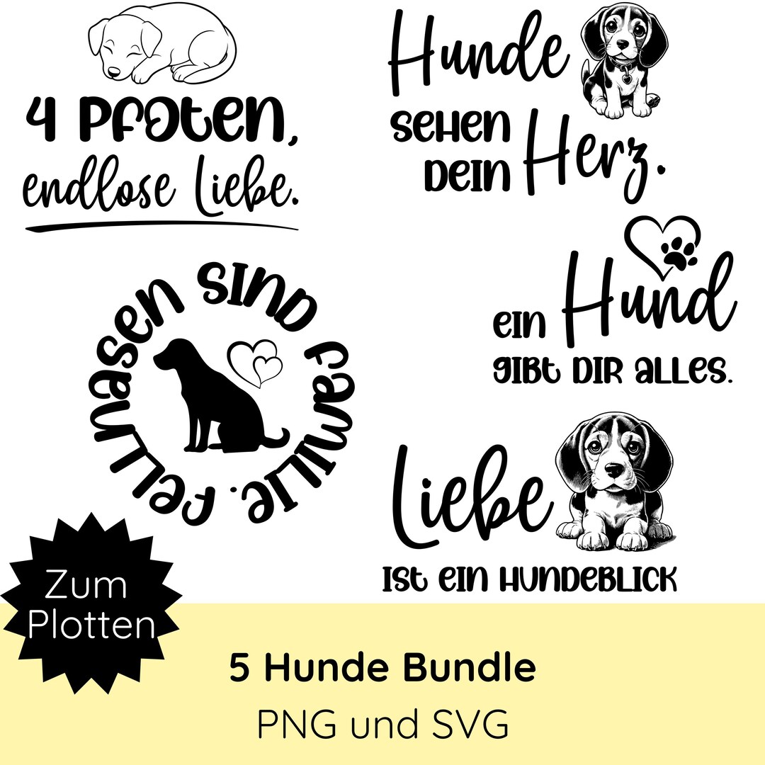 Plotter File Dog SVG PNG Dog Sayings Svg German Dog Sayings Plotter SVG ...