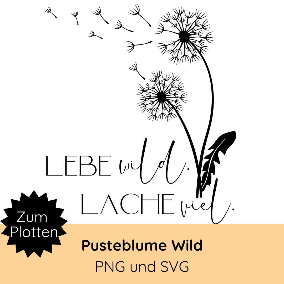 Plotter File Dandelion With Saying SVG PNG · Inspirational Sayings SVG ...