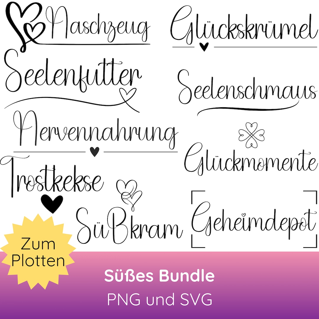 Plotterdatei Sprüche Vorratsdosen PNG SVG · Cricut Silhouette Studio · Deutsche Sprüche svg ...