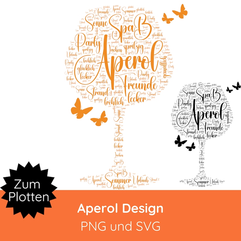 Aperolglas plotterdatei - Etsy.de