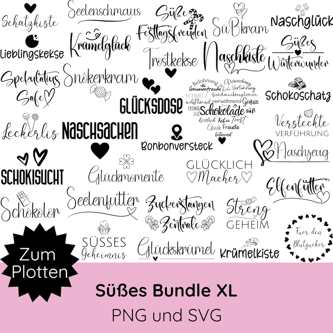 Nervennahrung Plotterdatei Sprüche Bundle PNG SVG · Keksdose Süßigkeitenglas plotten · Sprüche ...