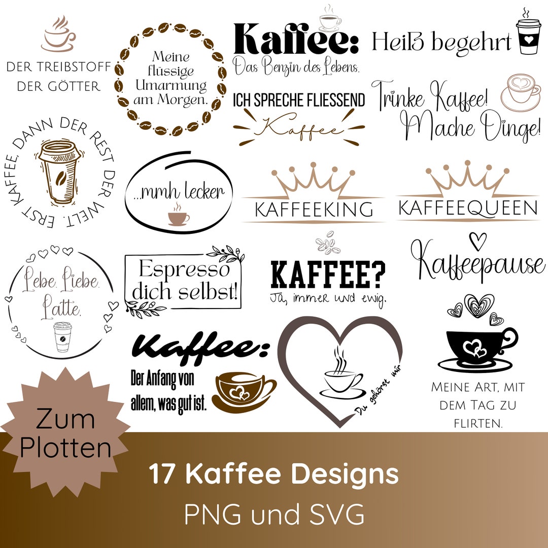German Plotter File Coffee SVG PNG Gifts for Mom, Best Friend ...