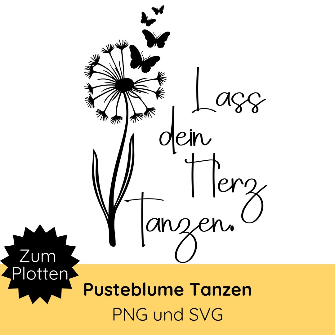 Plotter File Dandelion With Saying SVG PNG Inspirational Sayings ...