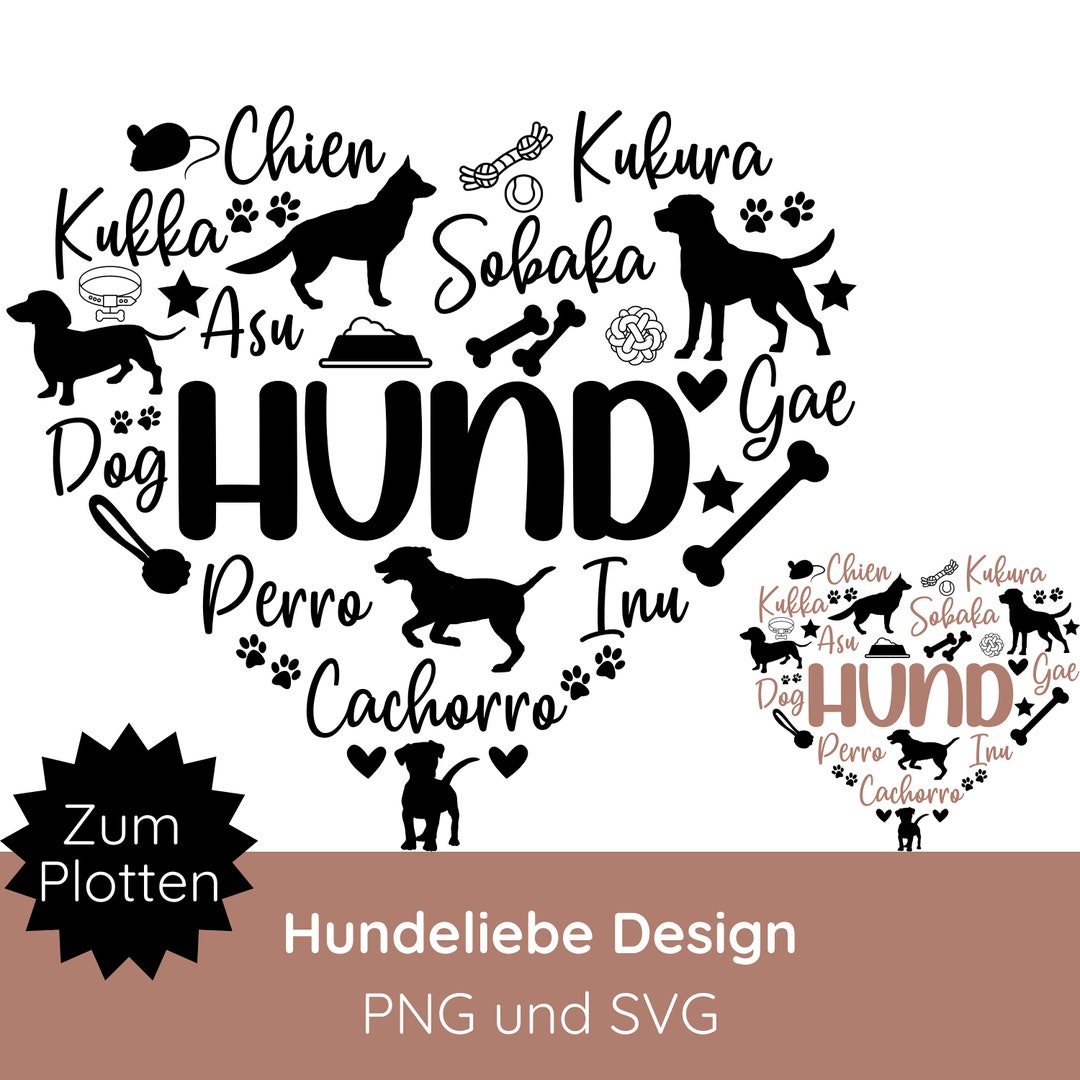 Plotter File Dog Heart SVG PNG Cricut Silhouette Studio Plotting Dogs ...