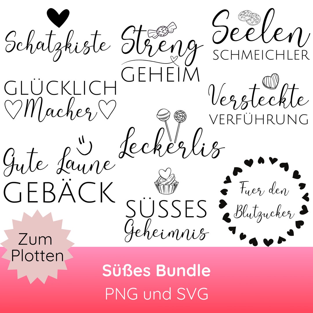 Keksdose Süßigkeiten Nervennahrung Plotterdatei PNG SVG · Deutsche Sprüche svg für Aufbewahrung ...